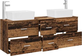 Sada koupelnových skříněk 3 ks Staré dřevo 53 x 34,5 x 63 cm 3405865
