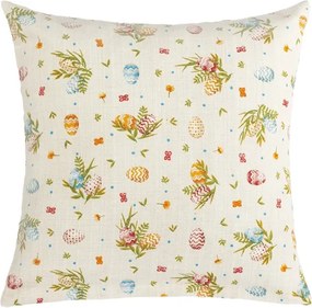 Bellatex Povláček EMA Velikonoce 45x45 cm Vajíčko béžová, zelená , modrá