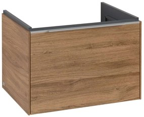 Villeroy & Boch Subway 3.0 - Umyvadlová skříňka, 62x43x48 cm, 1 zásuvka, Oak Kansas/lesklý hliník C57500RH