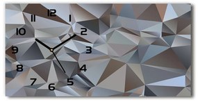 Wallmuralia Skleněné hodiny na stěnu Abstrakce trojúhelníky 60x30 cm