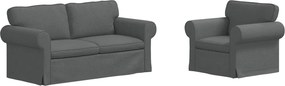 Set pohovek 2 ks Tmavě šedá textil 3407531