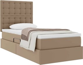 Postel s úložným prostorem Cappuccino 100 x 200 cm Umělá kůže 3371656