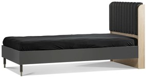 Studentská postel 100x200 Magnus - dub sofia/šedá