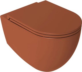 Isvea Isvea, INFINITY závěsná WC mísa, Rimless, 36,5x53cm, terracotta, 10NF02005-2U