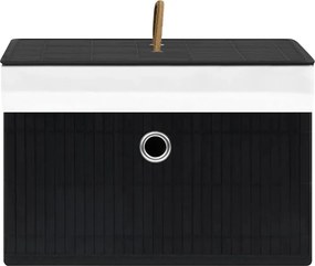 Bambusové úložné boxy 4 ks černé 320769