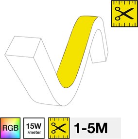 SLC SM16031 LED pásek SLC NEON FLEX TOP RGB 15W 337LM 1-5M IP67 - TLG