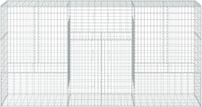 Gabionový koš s víkem 300 x 50 x 150 cm pozinkované železo 3295156