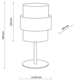 Stolní lampa Calisto, juta, přírodní hnědá, výška 38 cm
