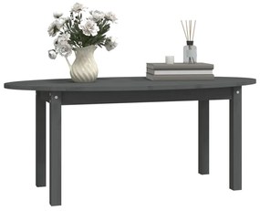 Konferenční stolek šedý 110 x 55 x 45 cm masivní borové dřevo - Default Title