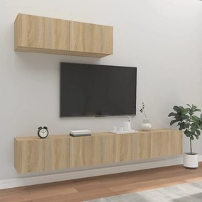 3dílný set TV skříněk dub sonoma kompozitní dřevo 3114480