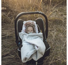 Babysteps Celoroční zavinovací deka do autosedačky pro miminko TŘEŠEŇ SVĚTLÁ + RŮŽOVÁ