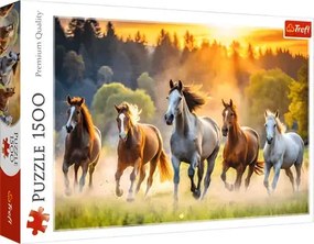 TREFL Puzzle Divocí koně / 1500 dílků / 85 x 58 cm / pro dospělé