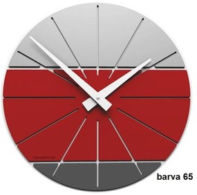 Designové hodiny 10-029 CalleaDesign Benja 35cm (více barevných variant) Barva vínová červená-65 - RAL3003