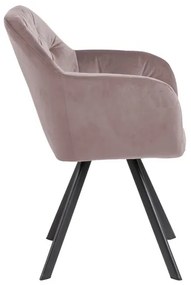 Designová otočná židle Aletris růžová