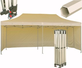 TRENDIE Hliníkový nůžkový stan 3x4,5m béžový