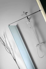 Aqualine Sapho, WALK-IN stěna k instalaci na zeď se vzpěrou, jednodílná, 1000 mm, matné sklo