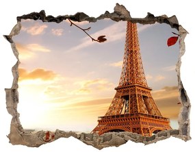 Wallmuralia Fototapeta díra na zeď 3D Eiffelova věž Paříž 95x64 cm