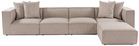 Hanah Home Pohovka SORA s pufem béžová 430 cm