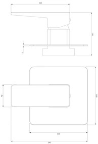 Omnires PARMA PM7445BL Podomítková sprchová baterie, matná černá - Omnires