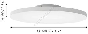 Eglo Eglo 900056 - LED RGBW Stmívatelné stropní svítidlo TURCONA-Z LED/34,2W/230V EG900056