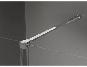 Mexen Velar, sprchový kout s posuvnými dveřmi 100(dveře) x 100(stěna) cm, 8mm čiré sklo, chromový profil, 871-100-100-01-01