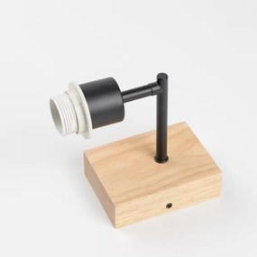 Brilagi - Nástěnná lampa BOBO WOOD 1xE27/25W/230V dub/černá/bílá/medvídci