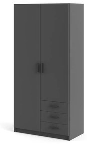 Tmavě šedá šatní skříň 99x200 cm Sprint - Tvilum