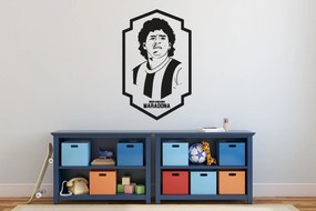 Lepy.cz Samolepka na zeď Fotbalsita - Maradona Velikost (šířka x výška): 35x56cm, Barevná varianta: Černá