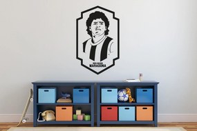 Lepy.cz Samolepka na zeď Fotbalsita - Maradona Velikost (šířka x výška): 35x56cm, Barevná varianta: Světle oranžová