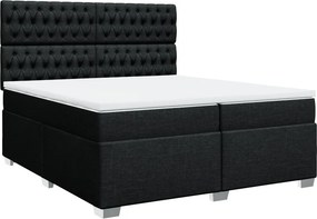 Box spring postel s matrací černá 200x200 cm textil 3290604