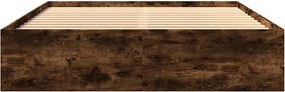 Rám postele bez matrace kouřový dub 160x200cm kompozitní dřevo 3295643