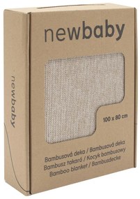 Bambusová pletená deka New Baby 100x80 cm beige Barva: Béžová