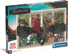 CLEMENTONI Puzzle Jak vycvičit draka SUPER / 300 dílků / od 9 let