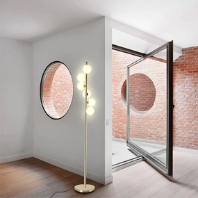 Toolight, podlahová lampa 6xG9 APP917-6F, zlatá-černá, OSW-03206