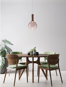 Hnědé skleněné LED stmívatelné závěsné svítidlo ø 25 cm Nostos – Nova Luce