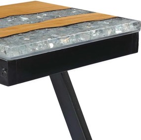 Konferenční stolek 30 x 30 x 50 cm masivní teak a polyresin 281649