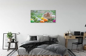 Obrazy na plátně králíci vejce 120x60 cm