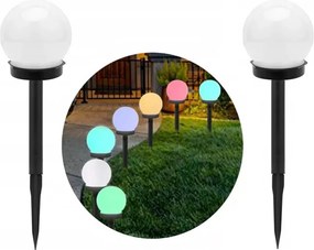Verk Group 4x rgb solární zahradní kuličková lampa 10 cm