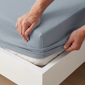 4Home Jersey prostěradlo MAKO šedá, 140–160 x 200 cm