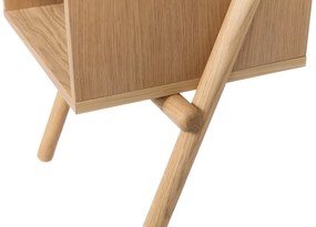 Bílý dubový noční stolek Woodman Wiru 51 x 35 cm