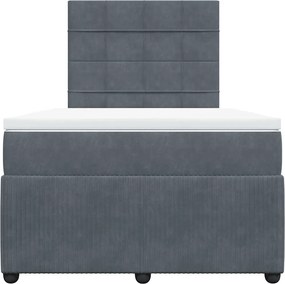 Box spring postel s matrací tmavě šedý 120x190 cm samet 3294587