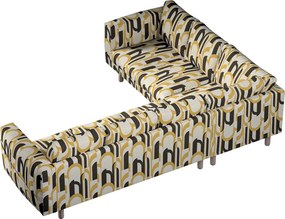Potah na pohovku IKEA Norsborg rohová 5-místná barva vícebarevná látka pletený vzor, vzorované