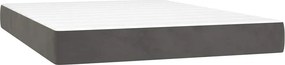 Box spring postel s matrací tmavě šedá 140x200 cm samet 3129334