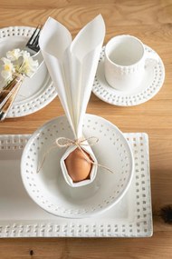 3ks bílá keramická miska Hella White - Ø14*6 / Ø17*7 / Ø19*9 cm
