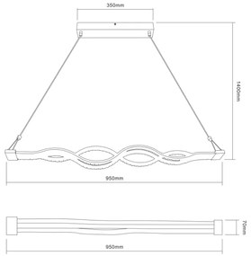 Globo 67109-30 - LED Stmívatelný lustr na lanku PILLA 1xLED/30W/230V + DO