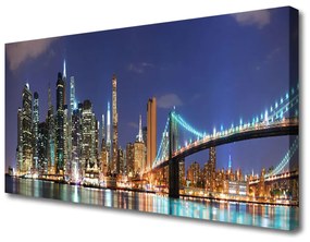 Obraz na plátně Most Město Architektura 120x60 cm