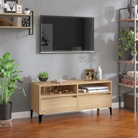 vidaXL TV skříňka 100 x 34,5 x 44,5 cm kompozitní dřevo [831901] Barva: bílá s vysokým leskem