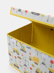 Sinsay - Skládací úložná krabice s motivem stavebních vozidel - vícebarevná