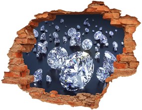 Wallmuralia Samolepící díra na stěnu nálepka Diamanty 90x70 cm