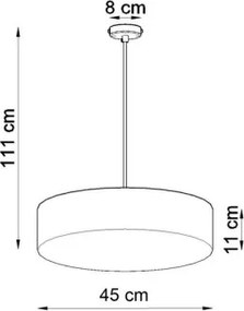 Lustr SOLLUX Arena 45cm E27 3x60W bez zdroje SL.0118 černá